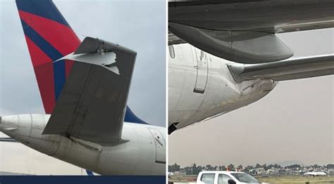 Chocan Dos Aviones En Pista Del Aeropuerto De Ciudad De México