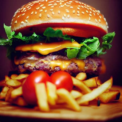 Premium Photo Grilled Cheeseburger Fast Food American Delicious