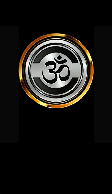 Om Symbol Wallpaper With Gold And Silver Accents