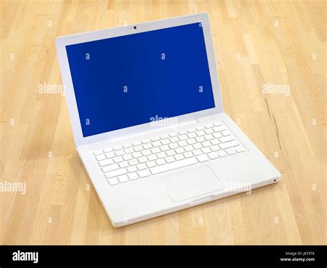 Office Laptop Notebook Computers Computer Keyboard PC Desk Isolated Stock Photo Alamy