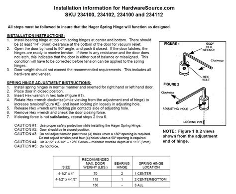 Square Corner Spring Hinge Hardwaresource