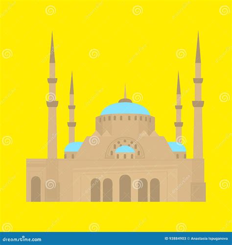 Beirut City Skyline Silhouette Flat Lebanese Tourism Icon Banner