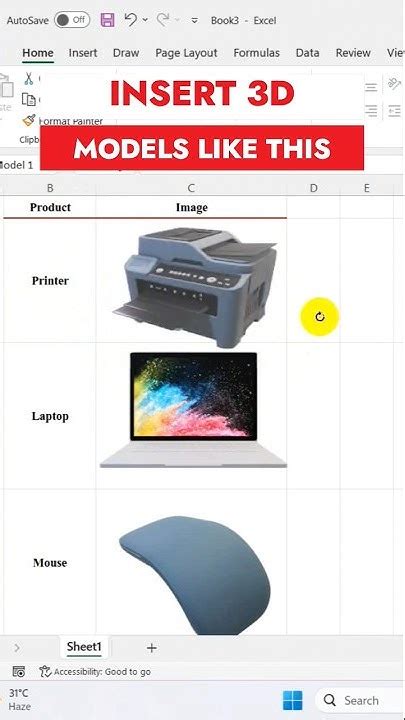 insert 3d image in excel how to insert 3d image in excel insert 3d