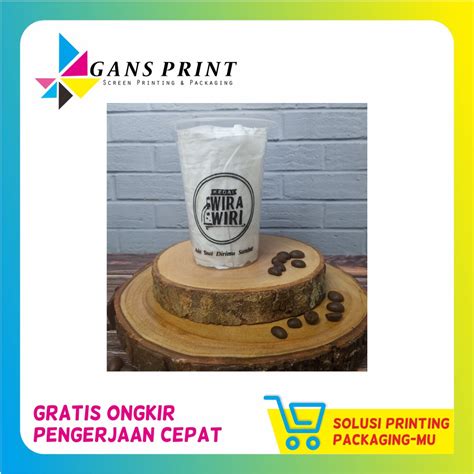 Jual SABLON CUP HOK 14 OZ Datar 4 GRAM BISA CETAK 200 PCS Shopee