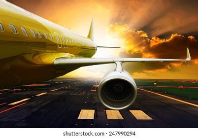 1 234 Airplane Takes Off Against Background Images Stock Photos 3D