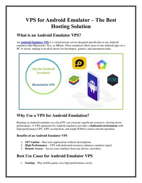 Ppt Vps For Android Emulator The Best Hosting Solution Powerpoint