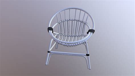 Round Ratan Cahir 3d Model Cgtrader