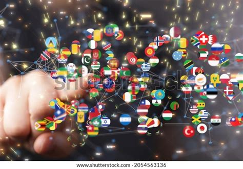 Global Communication International Messaging Translation Concept Stock