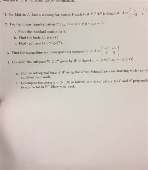 solved for matrix a find a nonsingular matrix p such that