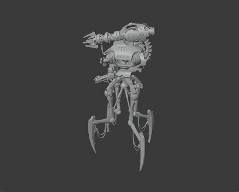 3d File Space Zombie Robots Caroptep Doomwalker 28mm Miniature