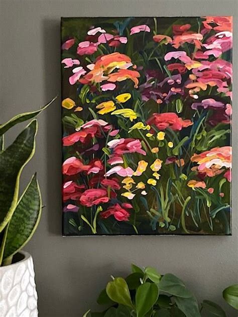 Learn How To Paint Wildflowers With Acrylic Paint On Canvas Step By