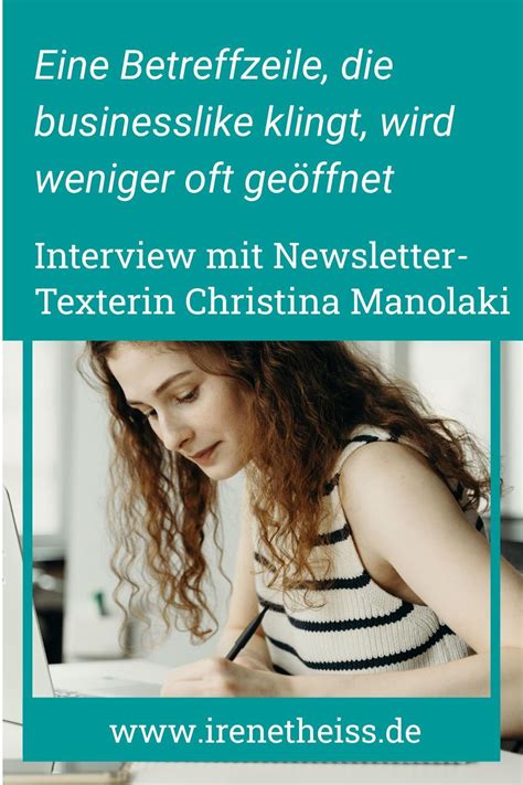 Interview Newsletter Texte Schreiben Die Gut Verkaufen Artofit