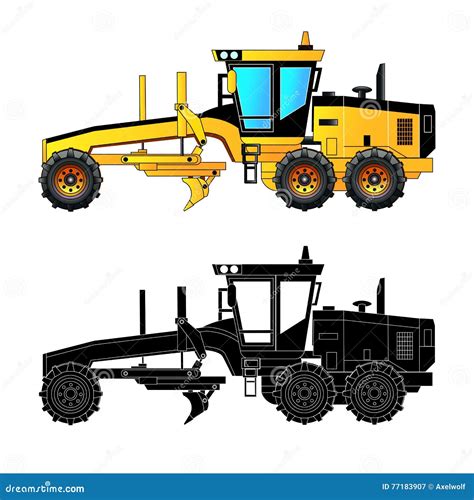 Grader Illustration Cartoon Vector 130056949
