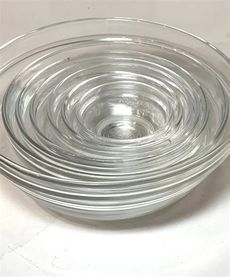 Vintage French Duralex Mixing Bowls Set Of 7 Nesting 11024