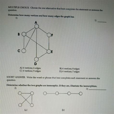 Solved Multiple Choice Choose The One Alternative That Best