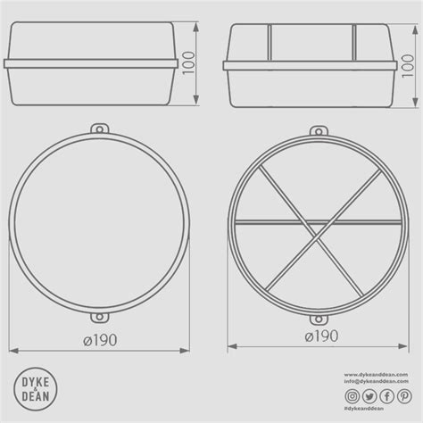 Round Bulkhead White Duroplast Opal Glass Dyke And Dean