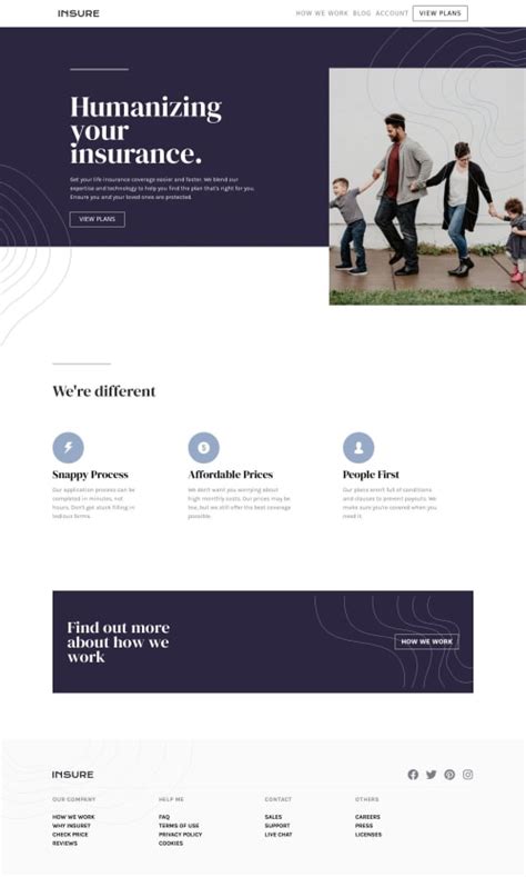 Frontend Mentor Insure Landing Page Using React With Vite And Tailwind Css Coding Challenge