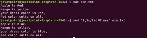 Linux Sed Tpoint Tech