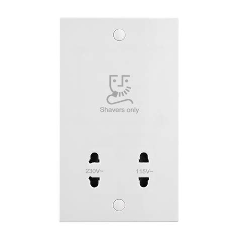 Square Edge Dual Voltage Shaver Socket