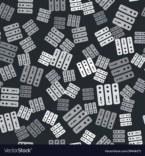 Grey Server Data Web Hosting Icon Isolated Vector Image