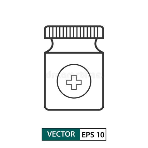 Icono De La Botella De La Medicina Estilo Del Esquema Ilustraci N EPS