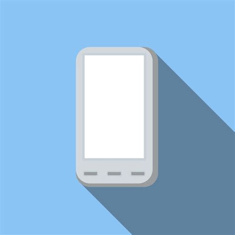 Premium Vector Smartphone Flat Icon Colored Flat Image With Long