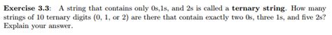 Solved Exercise 33 A String That Contains Only 0s1s And