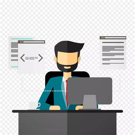 网络开发程序员计算机编程软件开发人员白领png图片素材下载图片编号808491 Png素材网