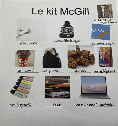A Mcgill Starterpack I Found In My Mcgill Made French Textbook Ignore My Probably Wrong