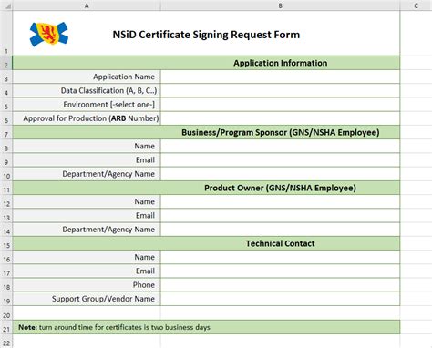 Completing A Certificate Signing Request Form Digital Platform