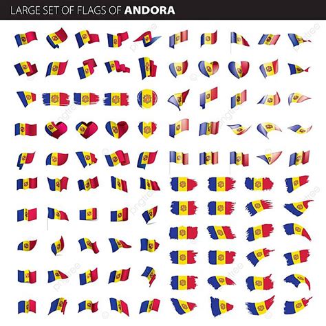 Andora Flagvector Illustration Sign Design Nation Vector Sign Design