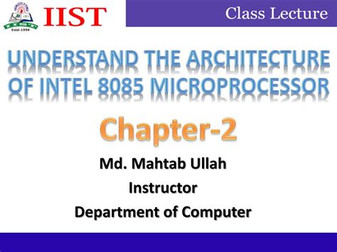 Ppt Understand The Architecture Of Intel 8085 Microprocessor