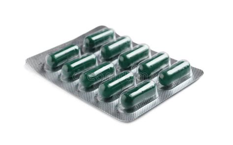 Blister Comprimidos Brilhantes Em Branco Foto De Stock Imagem De