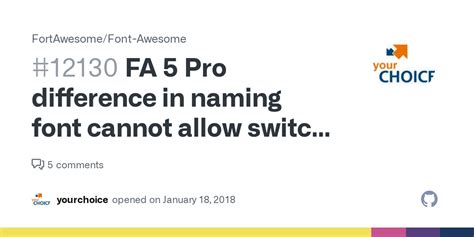 fa 5 pro difference in naming font cannot allow switch between css