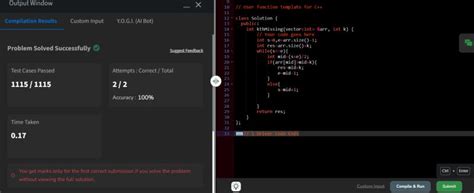 Geeksforgeeks Gfg160 Day35 Kthmissingnumber Dsachallenge