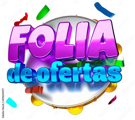 Folia De Oferta Selo 3d Carnaval Para Venda Varejo E Comercio Em Fundo