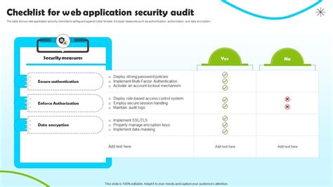 Checklist For Web Application Security Audit Ppt Sample