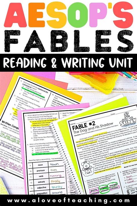 Aesops Fables Activities Reading Comprehension Passages And Writing Sub