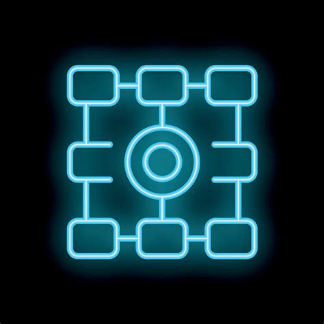 Neon Blue Algorithm Icon Showing Machine Learning Process 52863641 Vector Art At Vecteezy