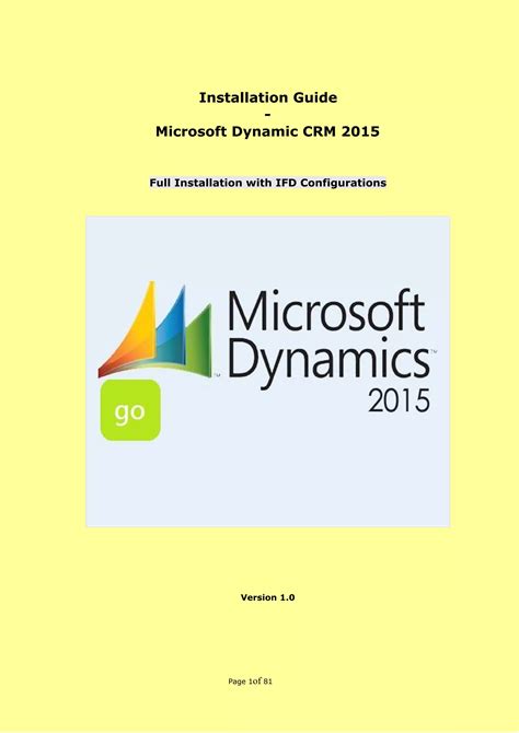Msd Crm 2015 Installation Guide Pdf