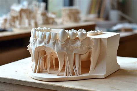 A Dental Model A Realistic Dental Model Displaying Human Teeth And Gums Stock Illustration