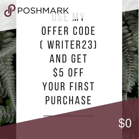 offer code for 5 off your first poshmark purchase