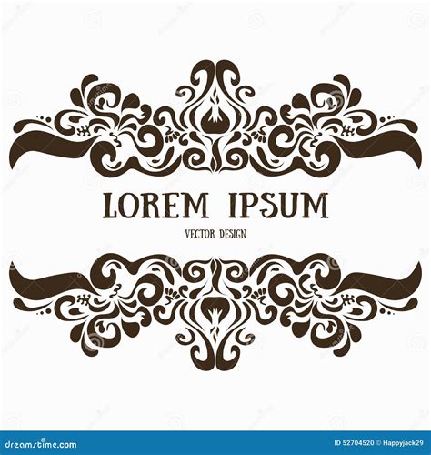 Ornamental Vector Pattern Frame Border Stock Vector Illustration