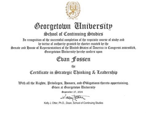 This Past Week I Earned A Certificate In Strategic Thinking And
