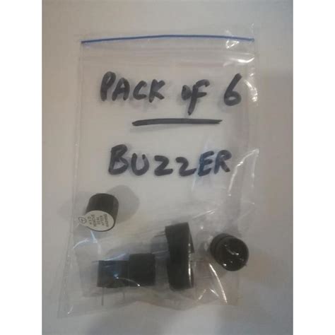 Pack Of 6 Piezo Active Buzzer 3v To 12v Magnetic Long Continous Beep