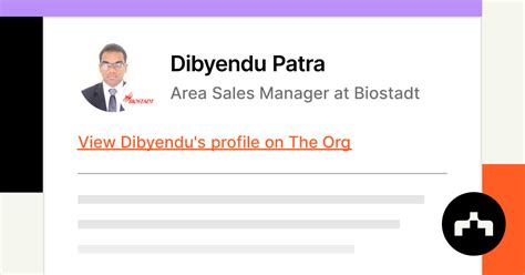 Dibyendu Patra Area Sales Manager At Biostadt The Org