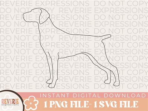 Gsp Outline Svg Digital Download German Shorthaired Pointer Decal