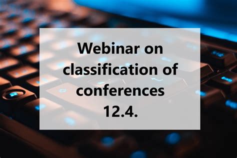 Webinar On Classification Of Conferences Publication Forum