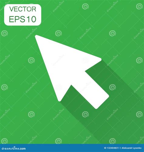 Computer Mouse Cursor Icon In Flat Style Arrow Cursor Vector Il Stock Vector Illustration Of