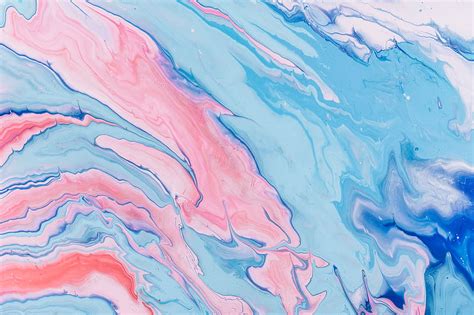 Teal And Red Fluid Abstract Painting HD Wallpaper Peakpx